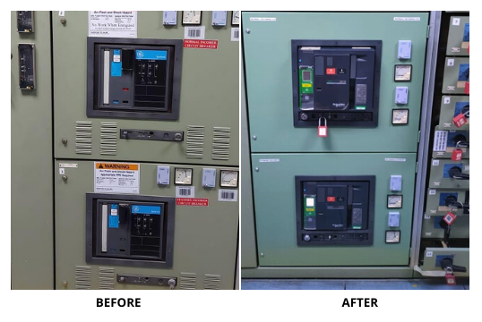 Retrofit on NORMABLOC panel installed in a Middle East aluminium plant